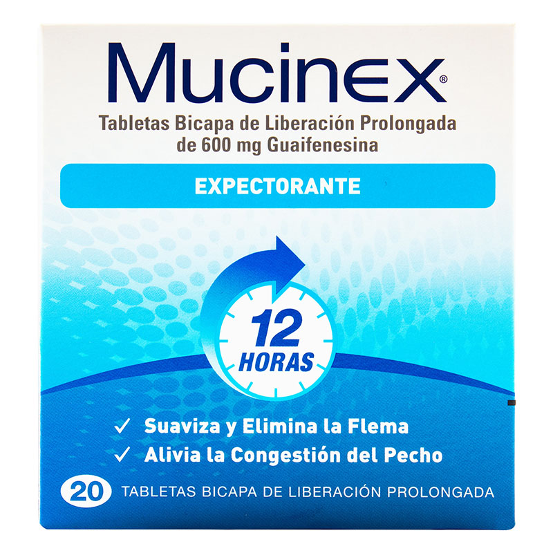 Mucinex 600 Mg 20 Tabletas – Droguerías Eldorado